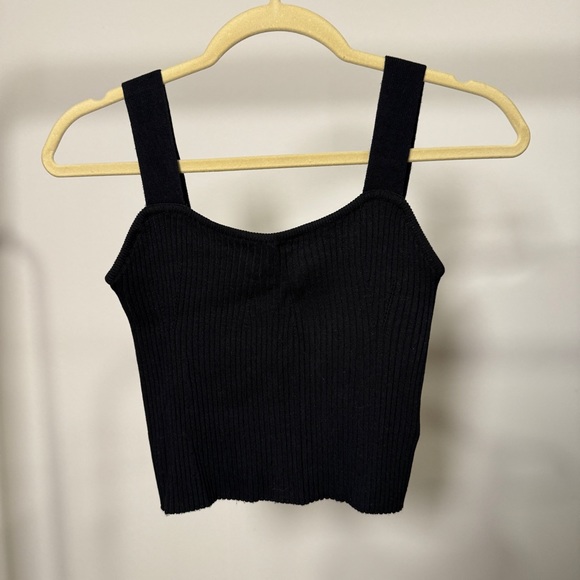 Crescent | Tops | Crescent Ribbed Crop Top S | Poshmark